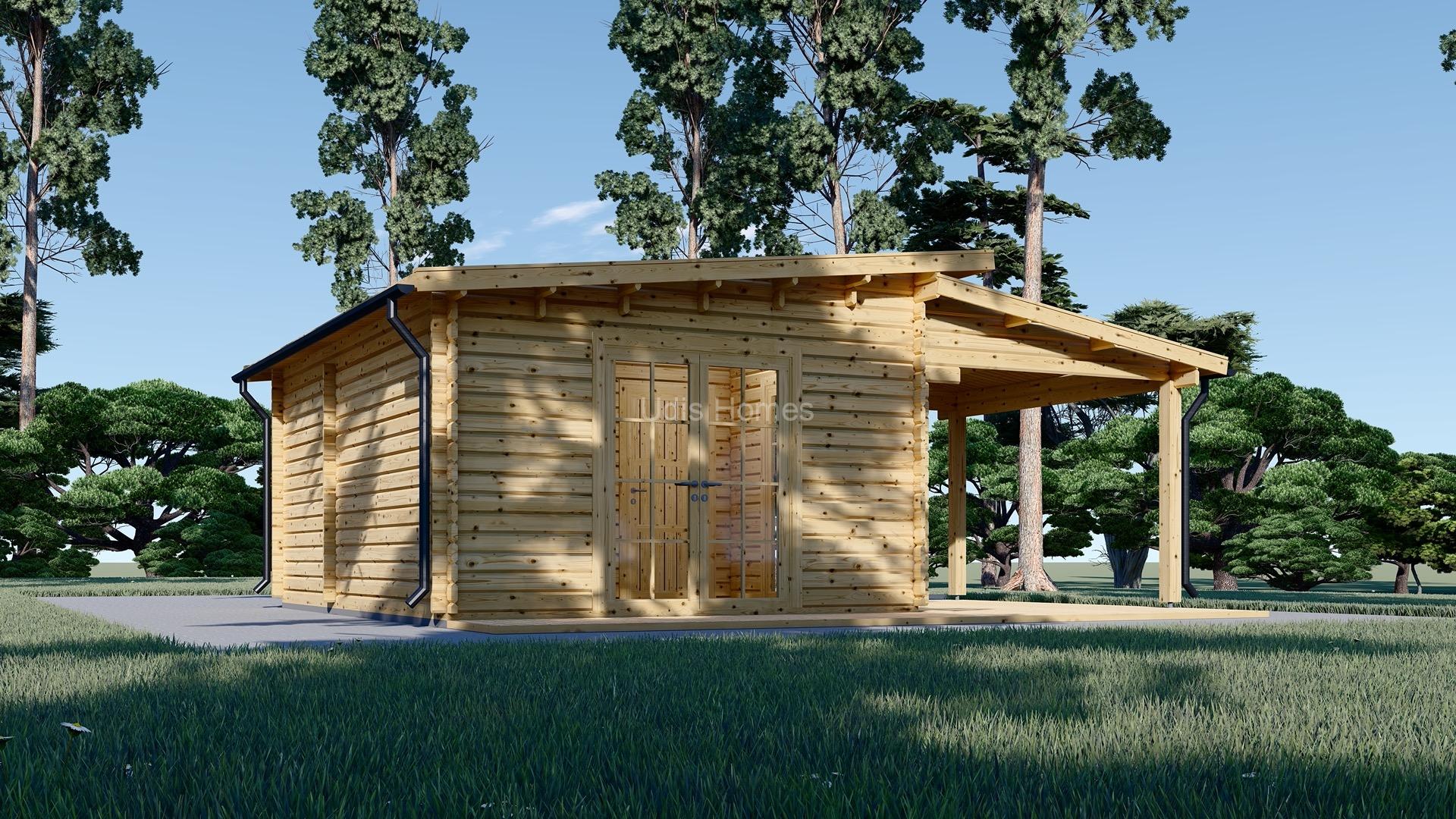 Casa de gradina PRIGORIE (44 mm) 24 m2 + terasa 12,5 m2 - Udis.ro