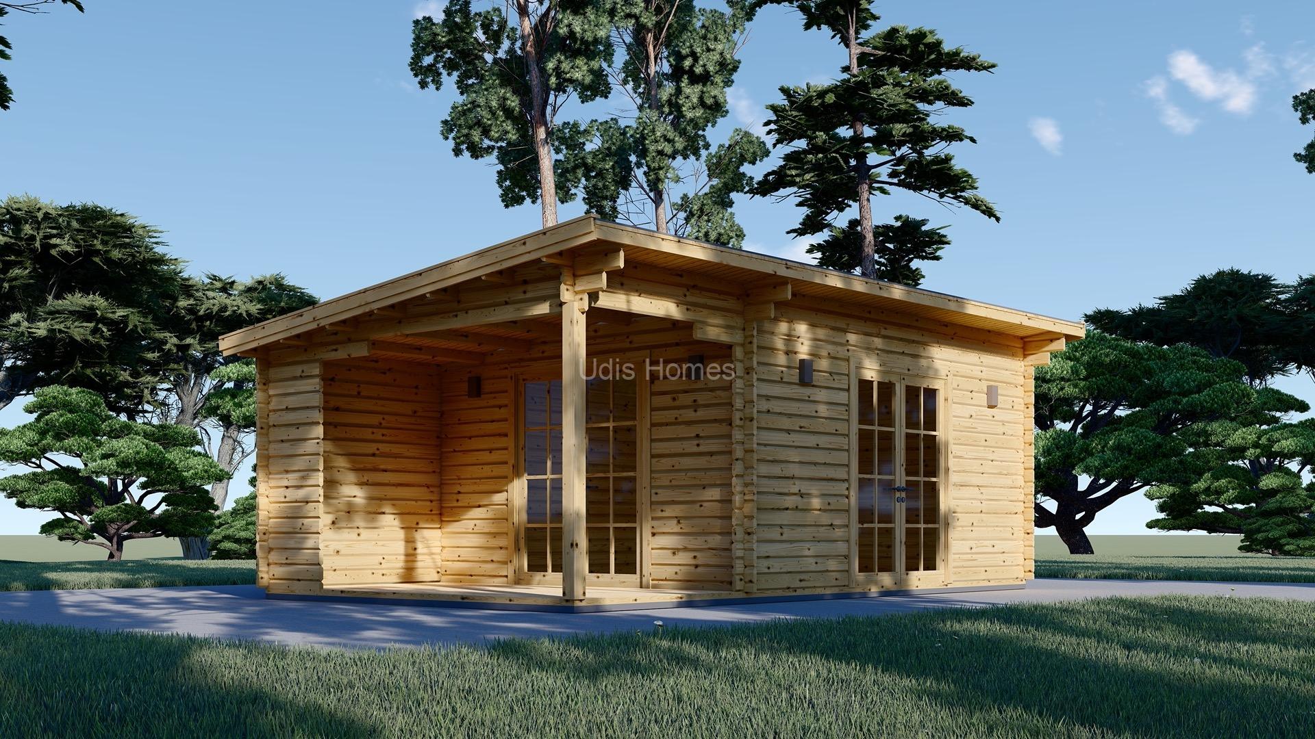 Casa de gradina RANDUNICA (34 mm), 5x4 m, 19,9 m² + terasa de 8 m² ...